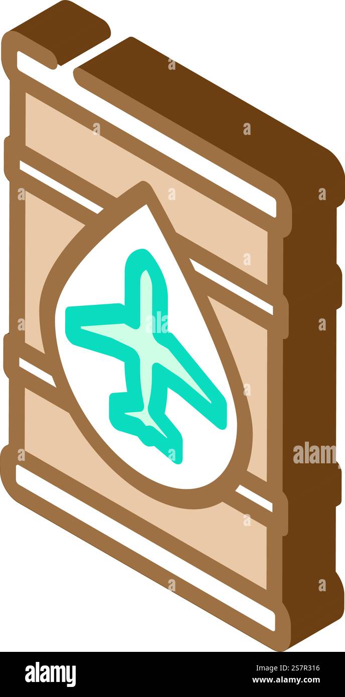 fuel analysis aircraft isometric icon vector. fuel analysis aircraft ...
