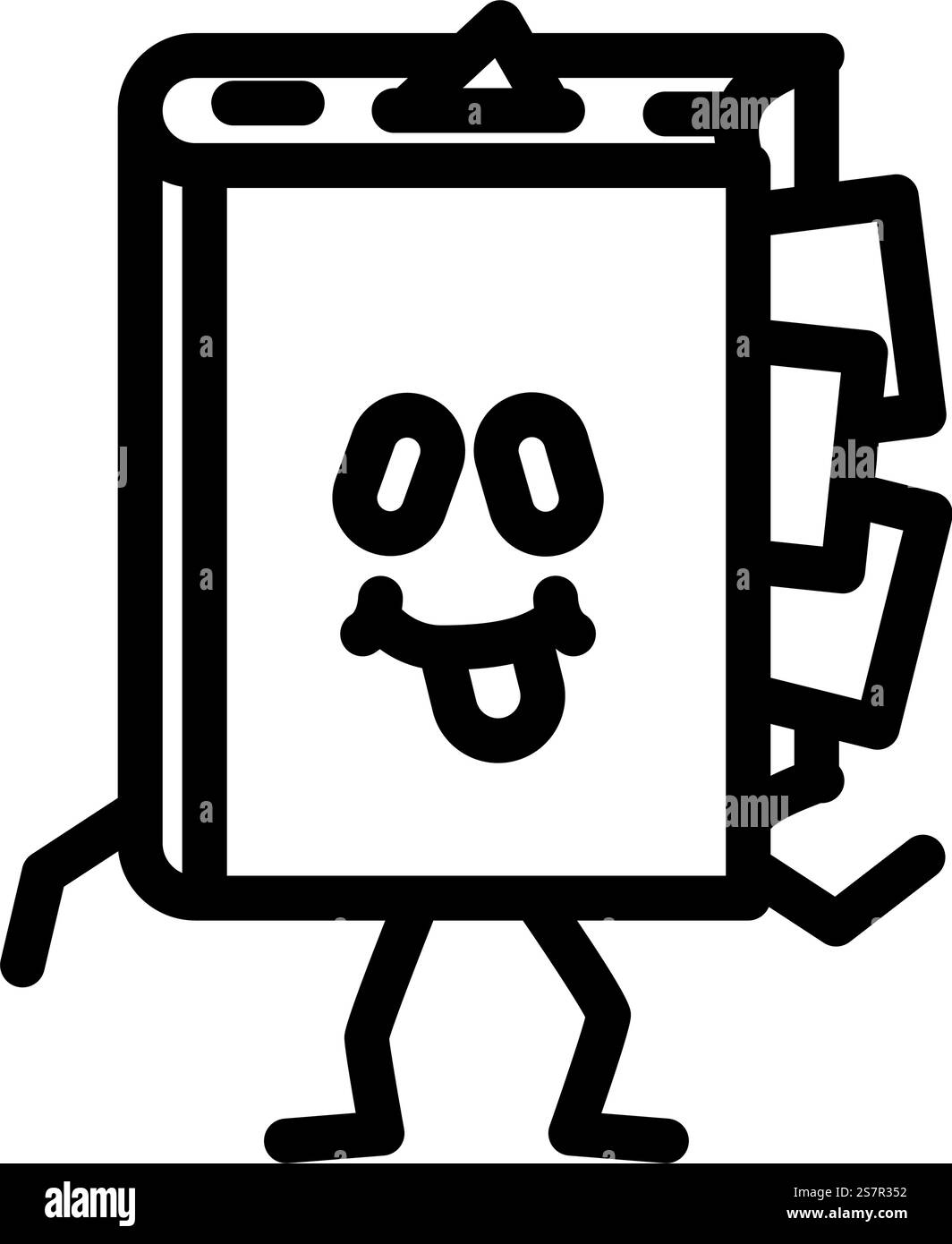 knowledge book character line icon vector. knowledge book character ...