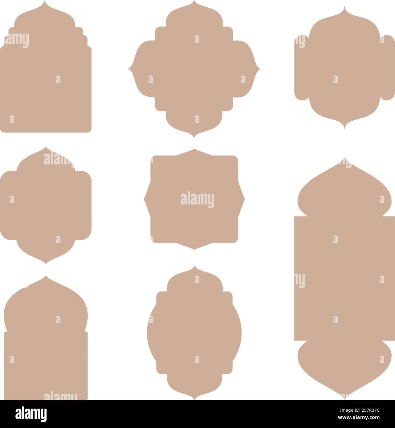 Islamic frame arch ornament Stock Vector Images - Alamy