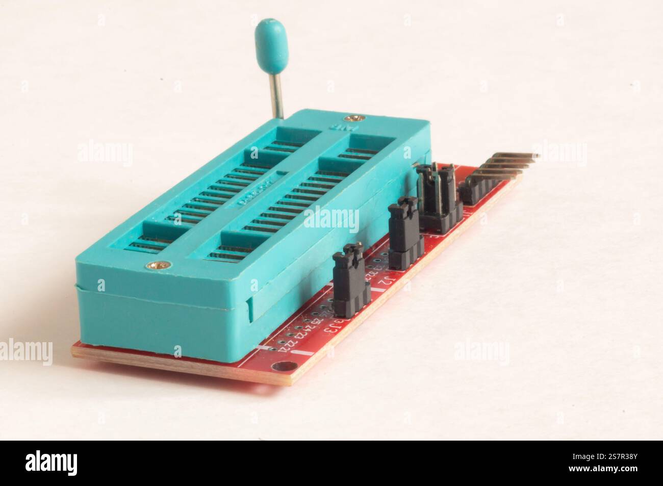 universal socket for chips with clamping contacts isolated on white ...