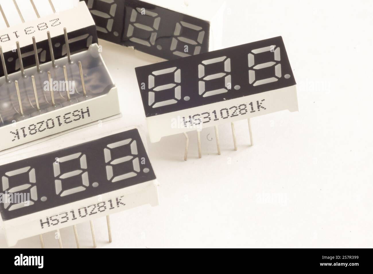 Surface mount 7-segment Binary digit on white isolated background Stock ...