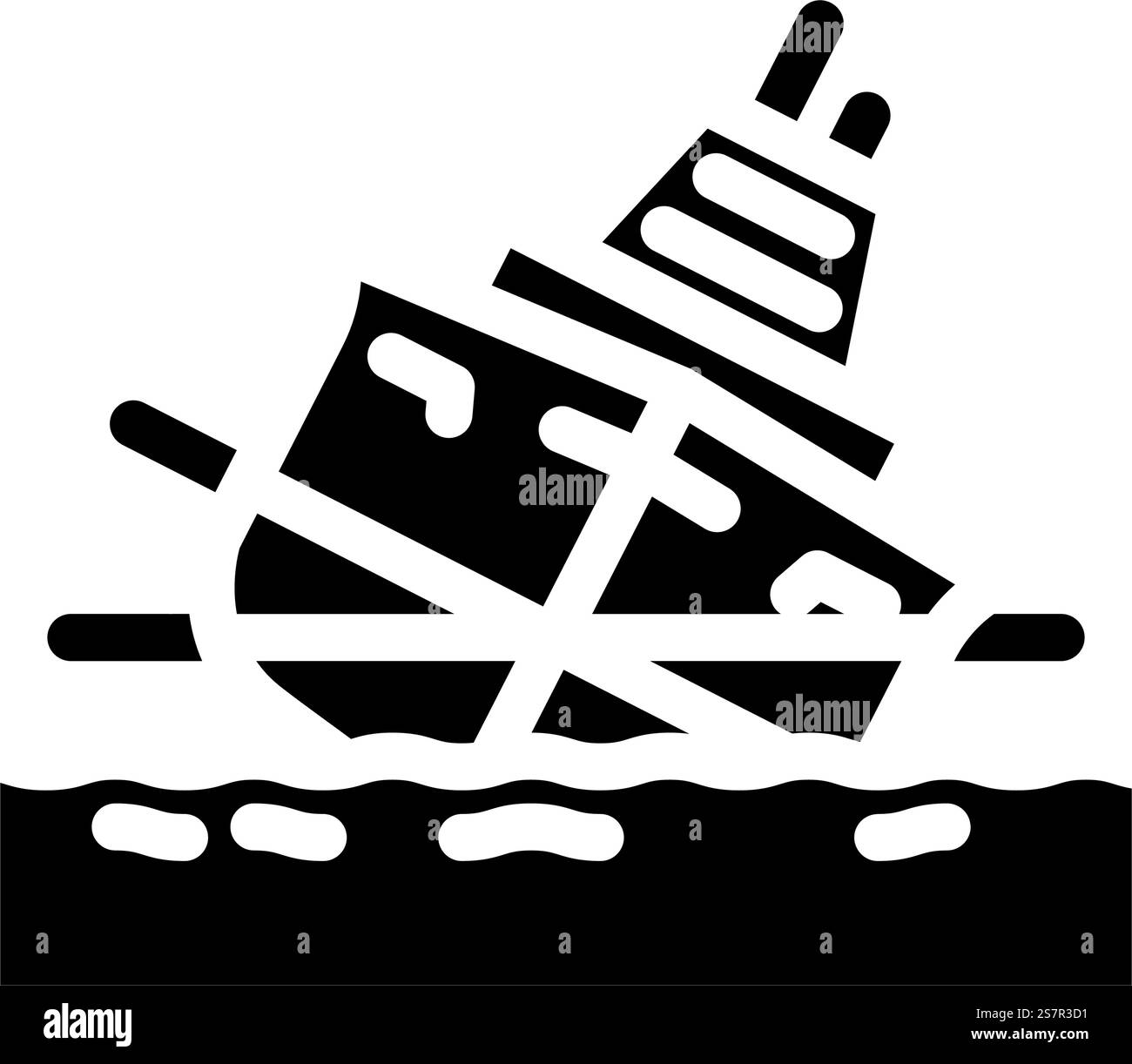 ship stability marine glyph icon vector. ship stability marine sign ...