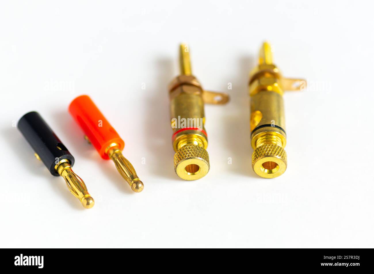 Adapter wire cable electronics audio speaker male banana plug connector ...