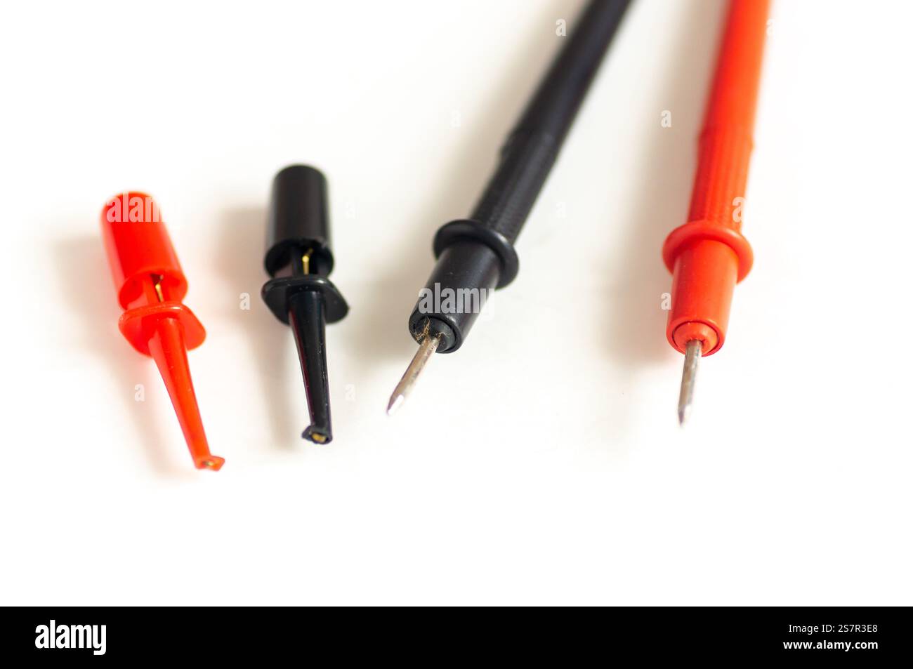 Multimeter Probe Test Lead Cable. two electrical multi or voltage meter ...