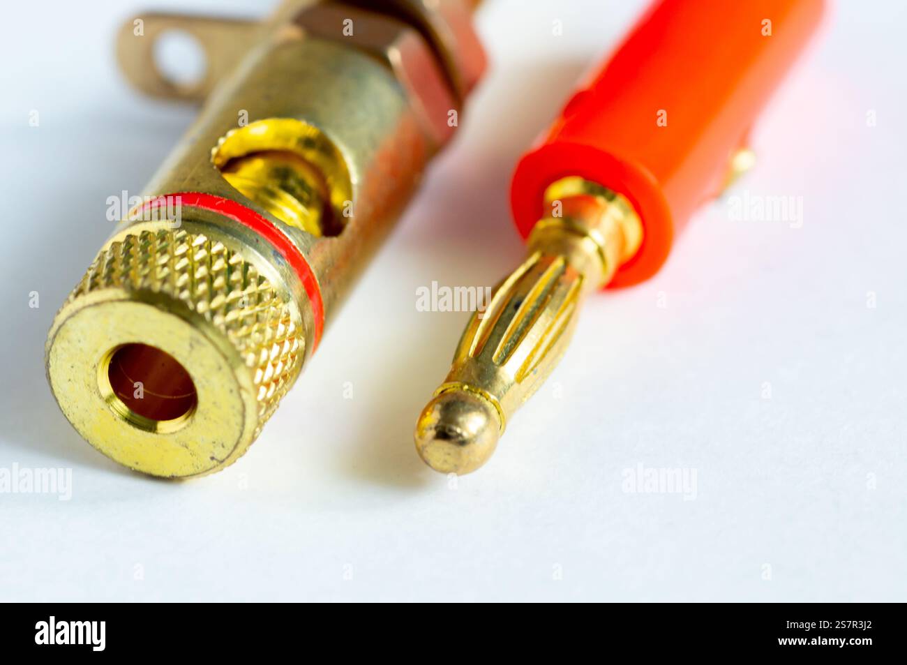 Adapter wire cable electronics audio speaker male banana plug connector ...