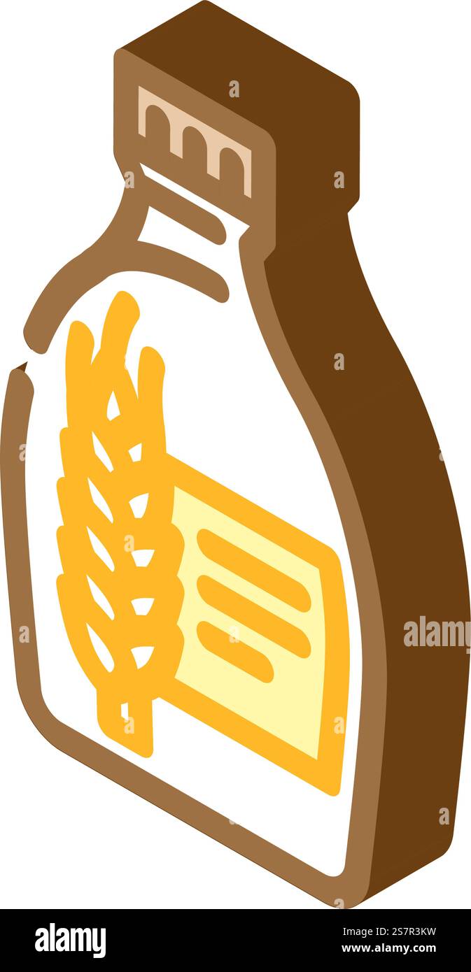 malt syrup barley isometric icon vector. malt syrup barley sign ...