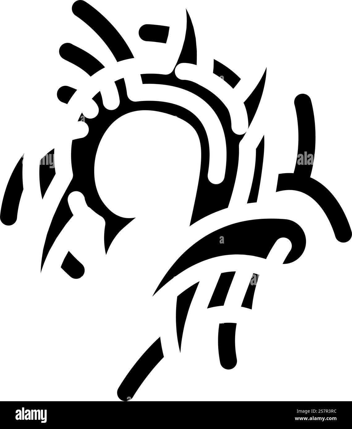 tribal tattoo art vintage glyph icon vector. tribal tattoo art vintage ...