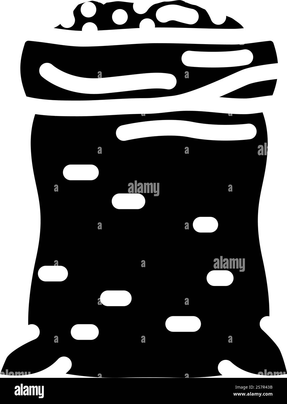 bag barley grain glyph icon vector. bag barley grain sign. isolated ...