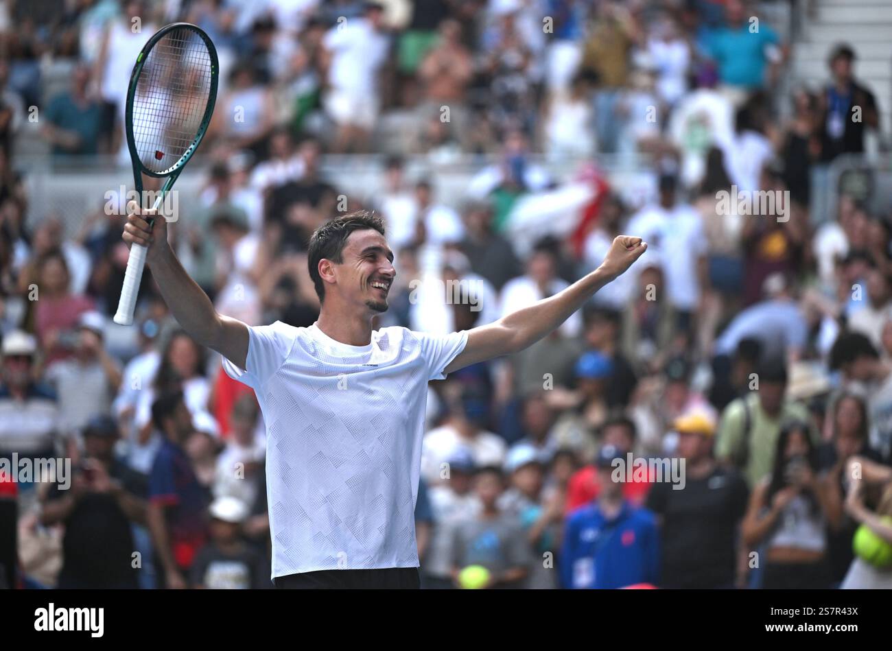Melbourne, Australia. 20th Jan, 2025. Lorenzo Sonego of Italy ...