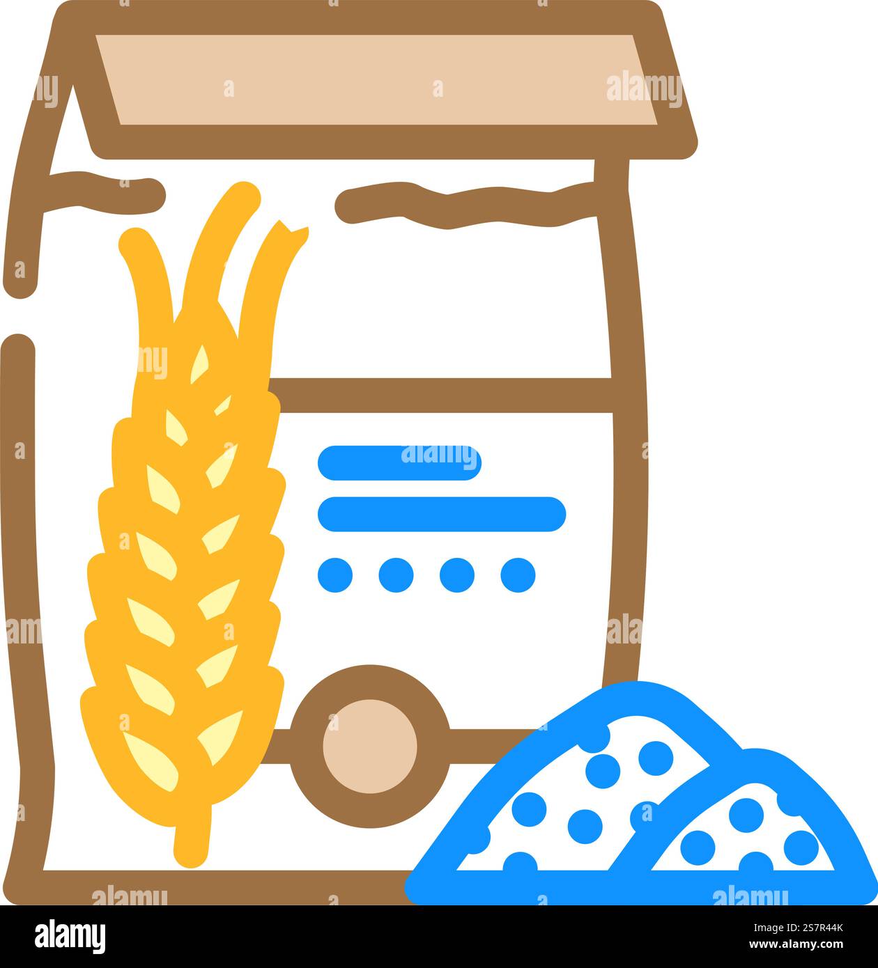 Sack corn grains flour Stock Vector Images - Alamy