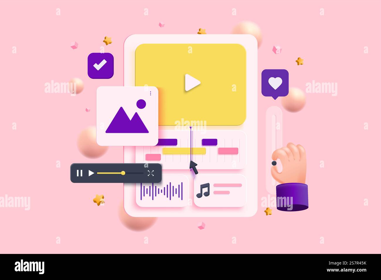 Music Video Edits, Cuts Footage and marketing on computer monitor ...