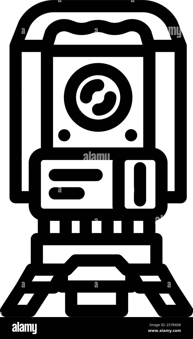 surveying tools mining line icon vector. surveying tools mining sign ...