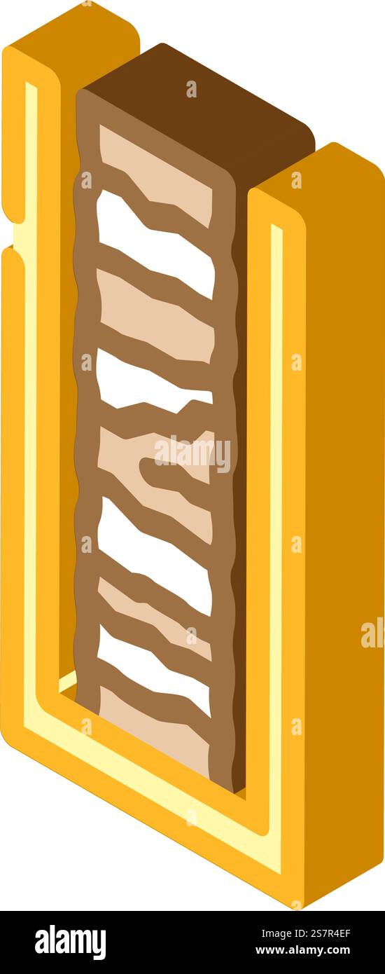 drill core samples isometric icon vector. drill core samples sign ...