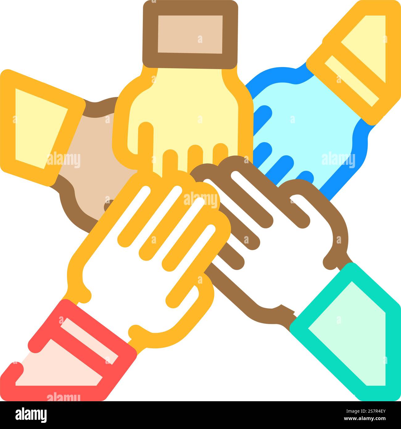 diversity inclusion feminism woman color icon vector. diversity ...