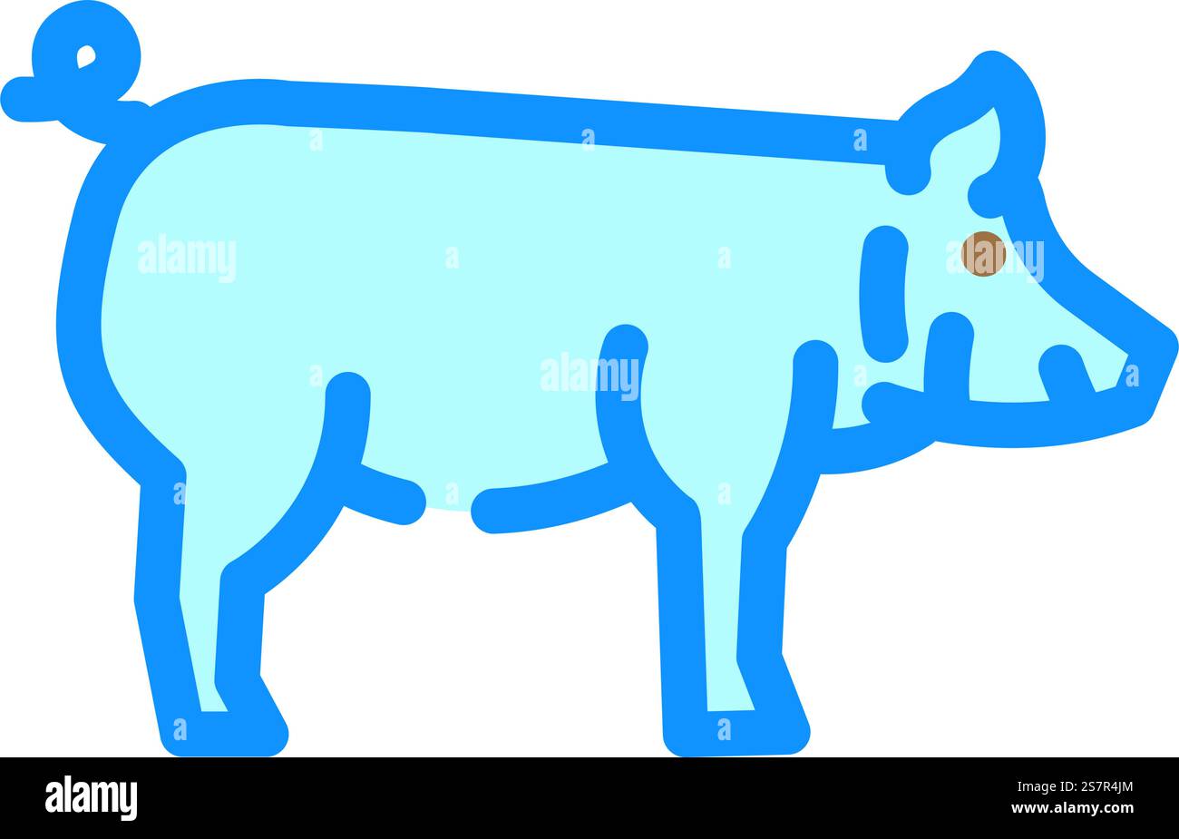 yorkshire pig breed color icon vector. yorkshire pig breed sign ...