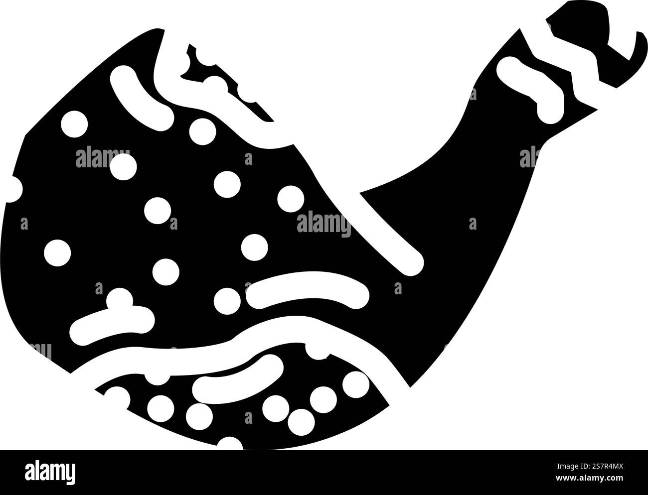 chicken rotten food glyph icon vector. chicken rotten food sign ...