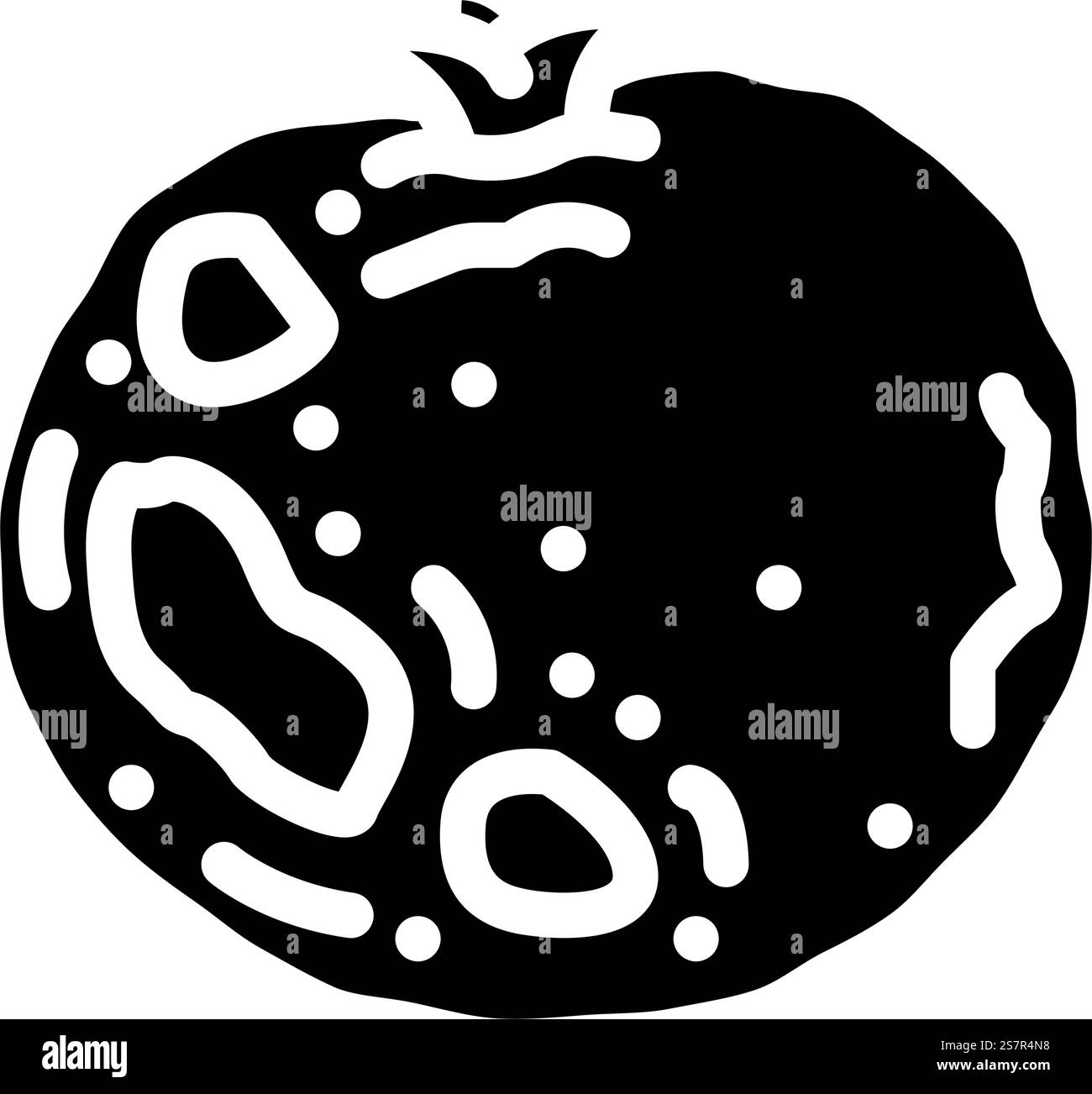 tomato rotten food glyph icon vector. tomato rotten food sign. isolated ...