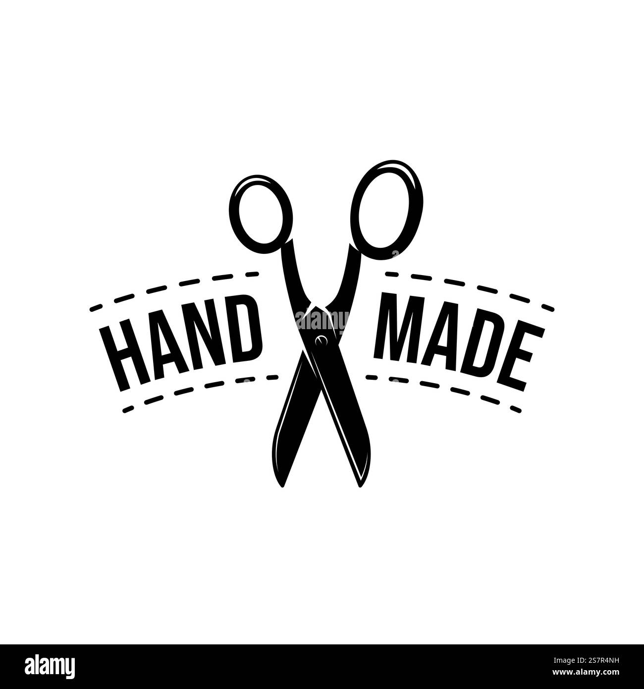 Handmade badge, craft badge, vintage workshop label, authentic ink ...