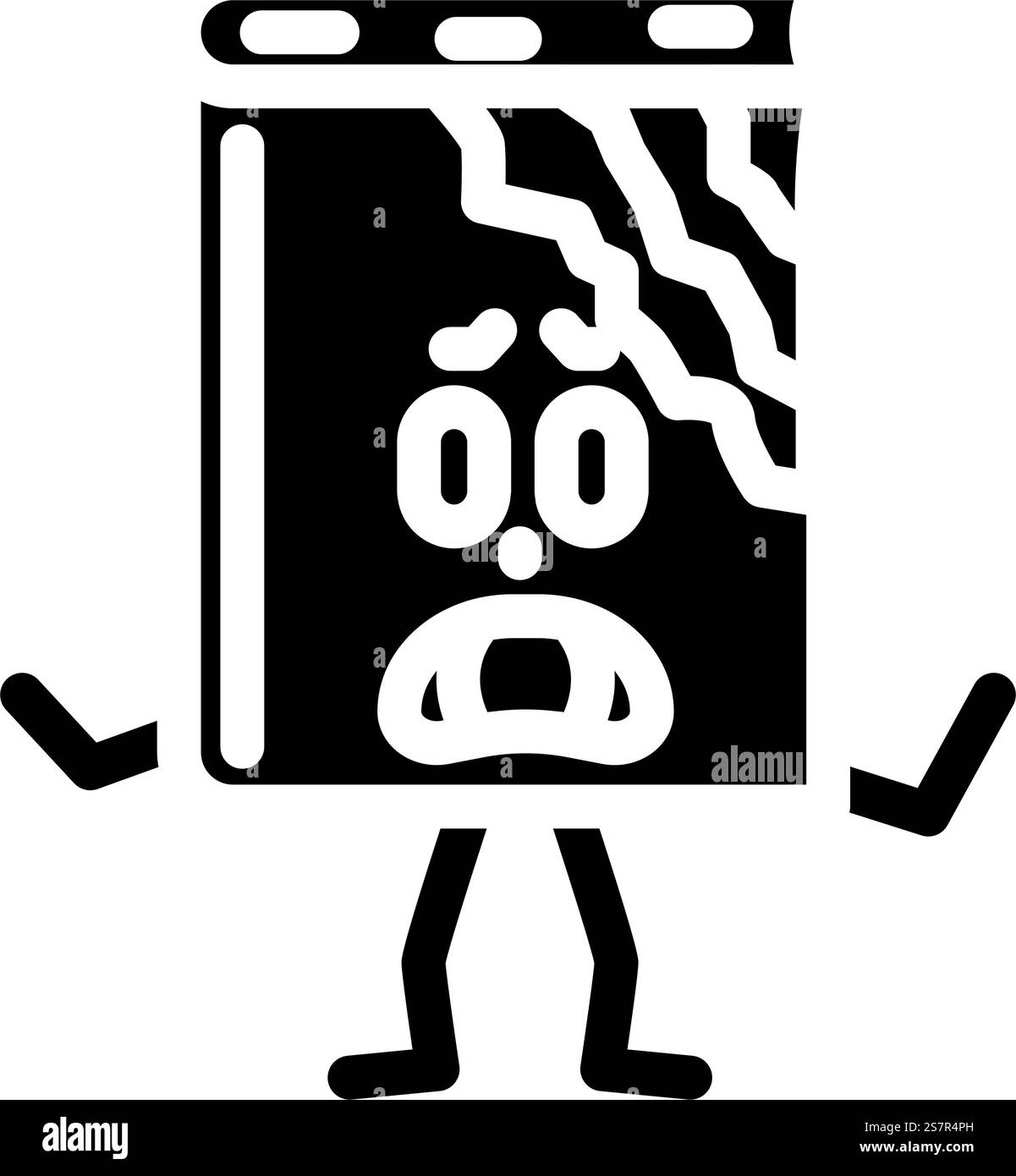 children book character glyph icon vector. children book character sign ...