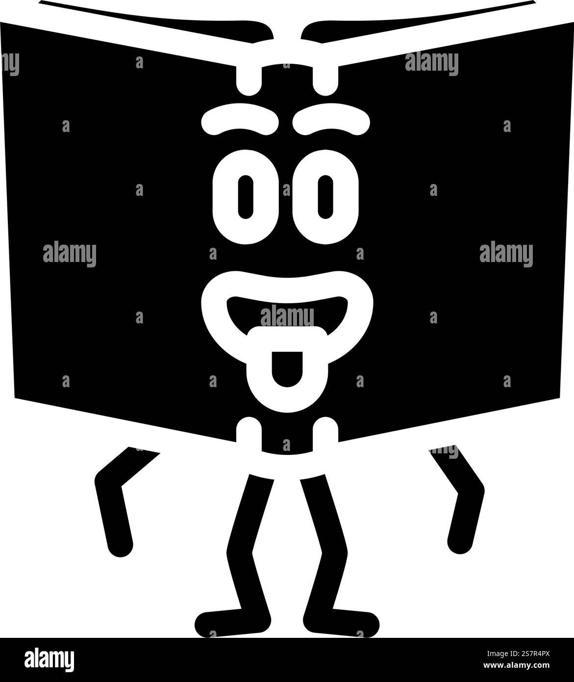 learning book character glyph icon vector. learning book character sign ...