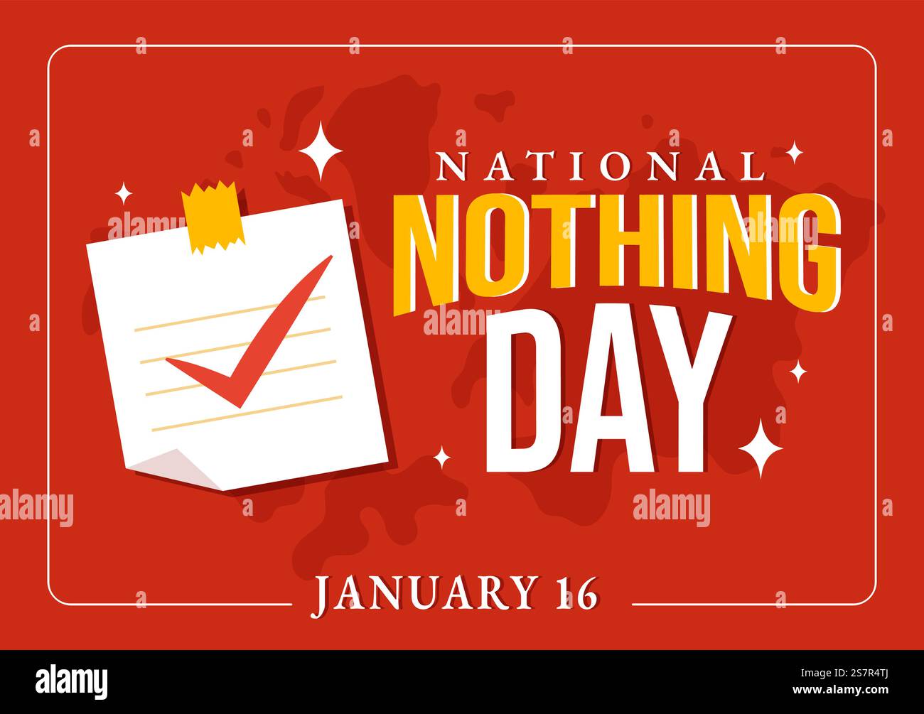 National Nothing Day Vector Illustration on 16 January of Day to Take a ...