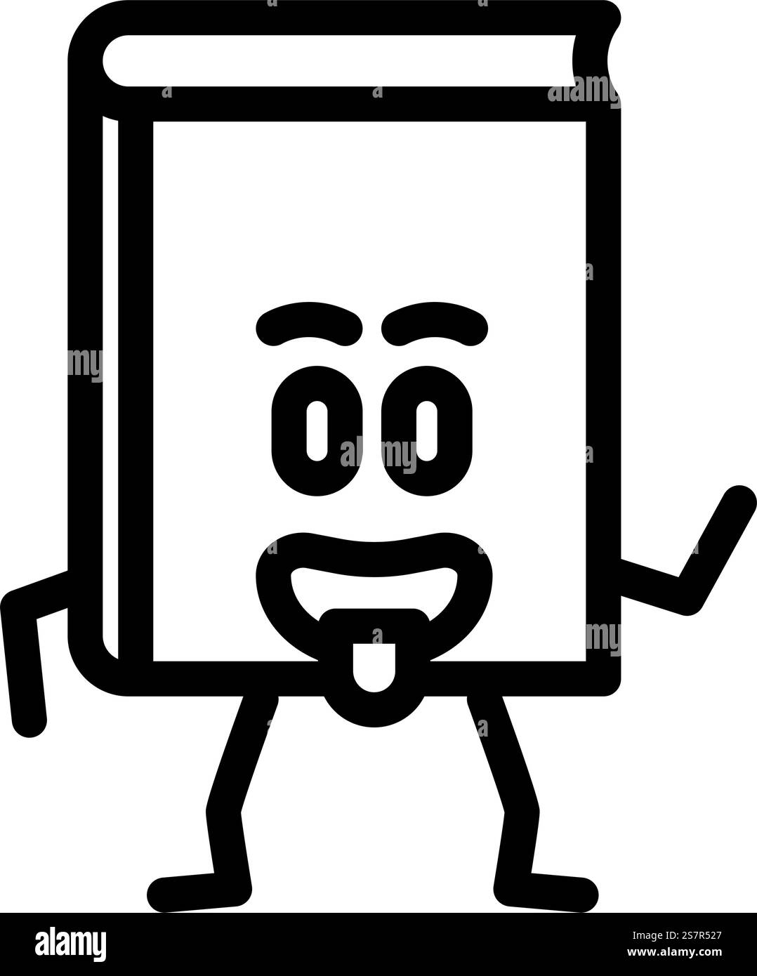 read book character line icon vector. read book character sign ...