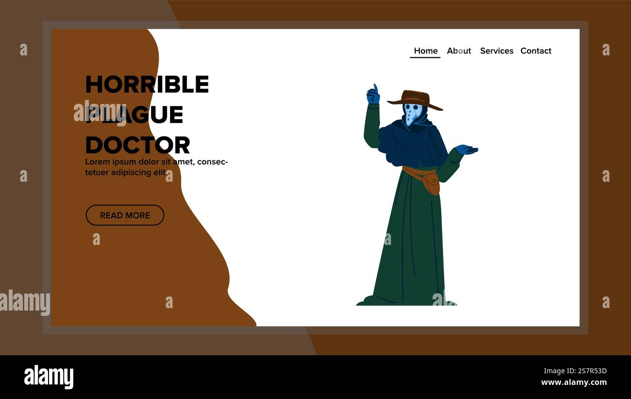 carnival horrible plague doctor vector. web flat, halloween carnival ...