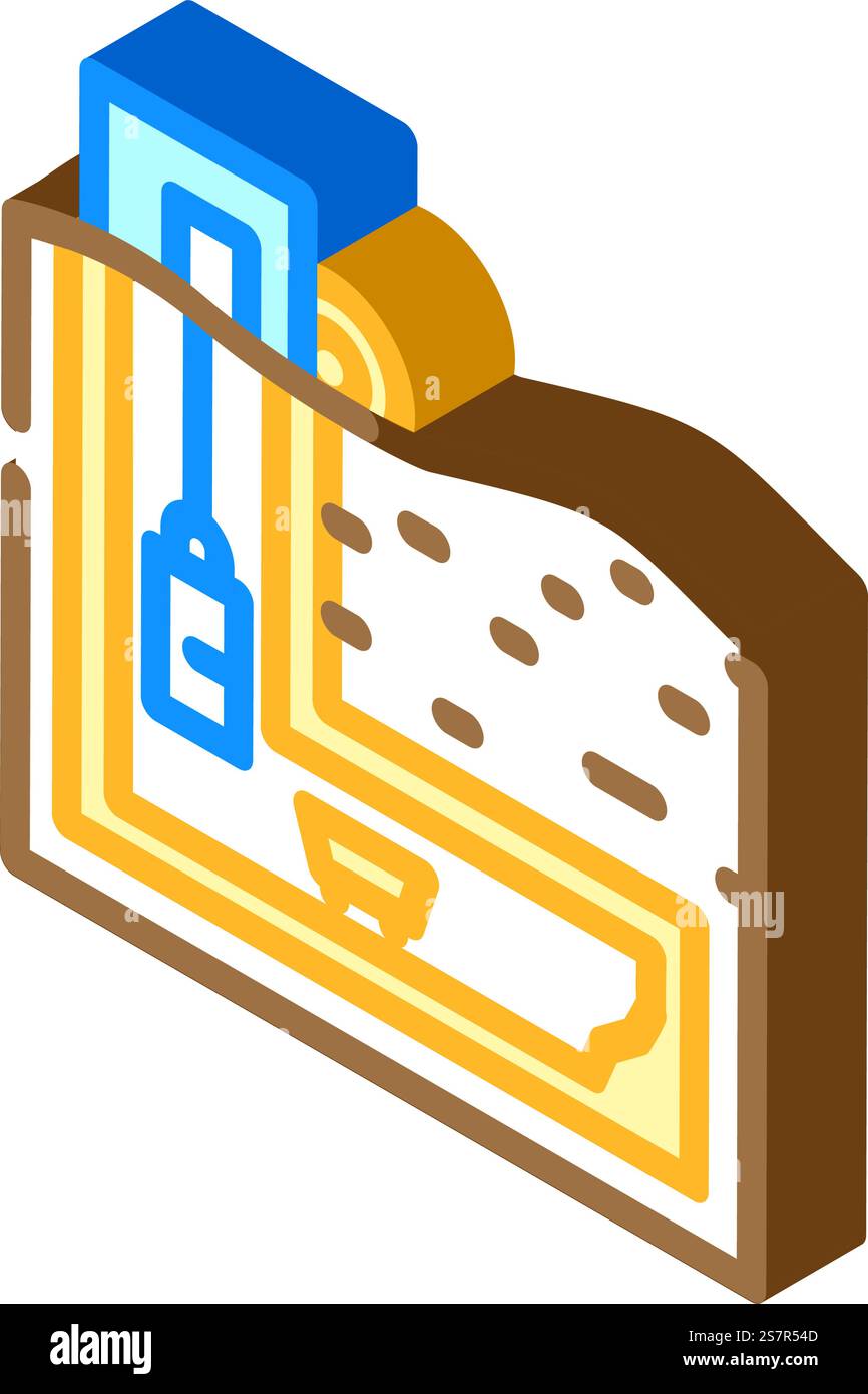 mine shaft isometric icon vector. mine shaft sign. isolated symbol ...