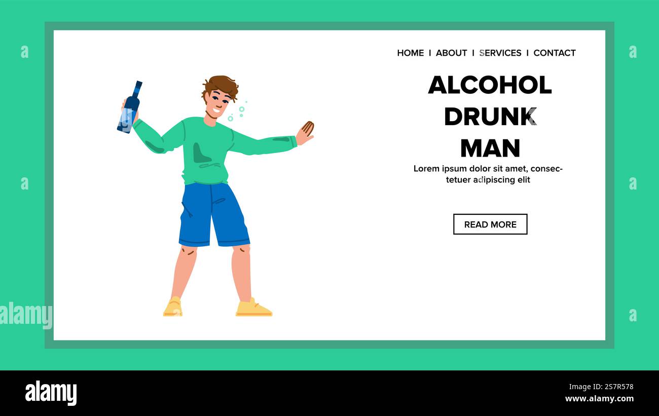 ic alcohol drunk man vector. addict problem, bottle addiction, drink ...