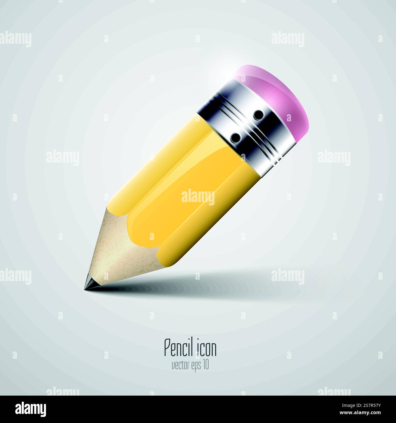 Yellow pencil icon. Vector Stock Vector Image & Art - Alamy