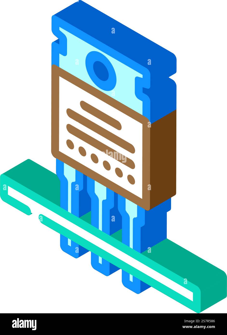 transistor installation electronics isometric icon vector. transistor ...