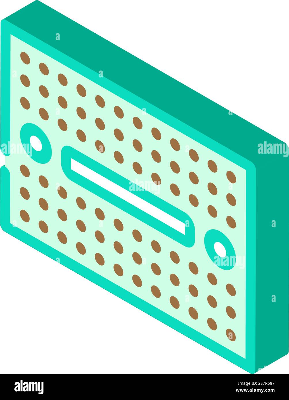 breadboard prototyping electronics isometric icon vector. breadboard ...