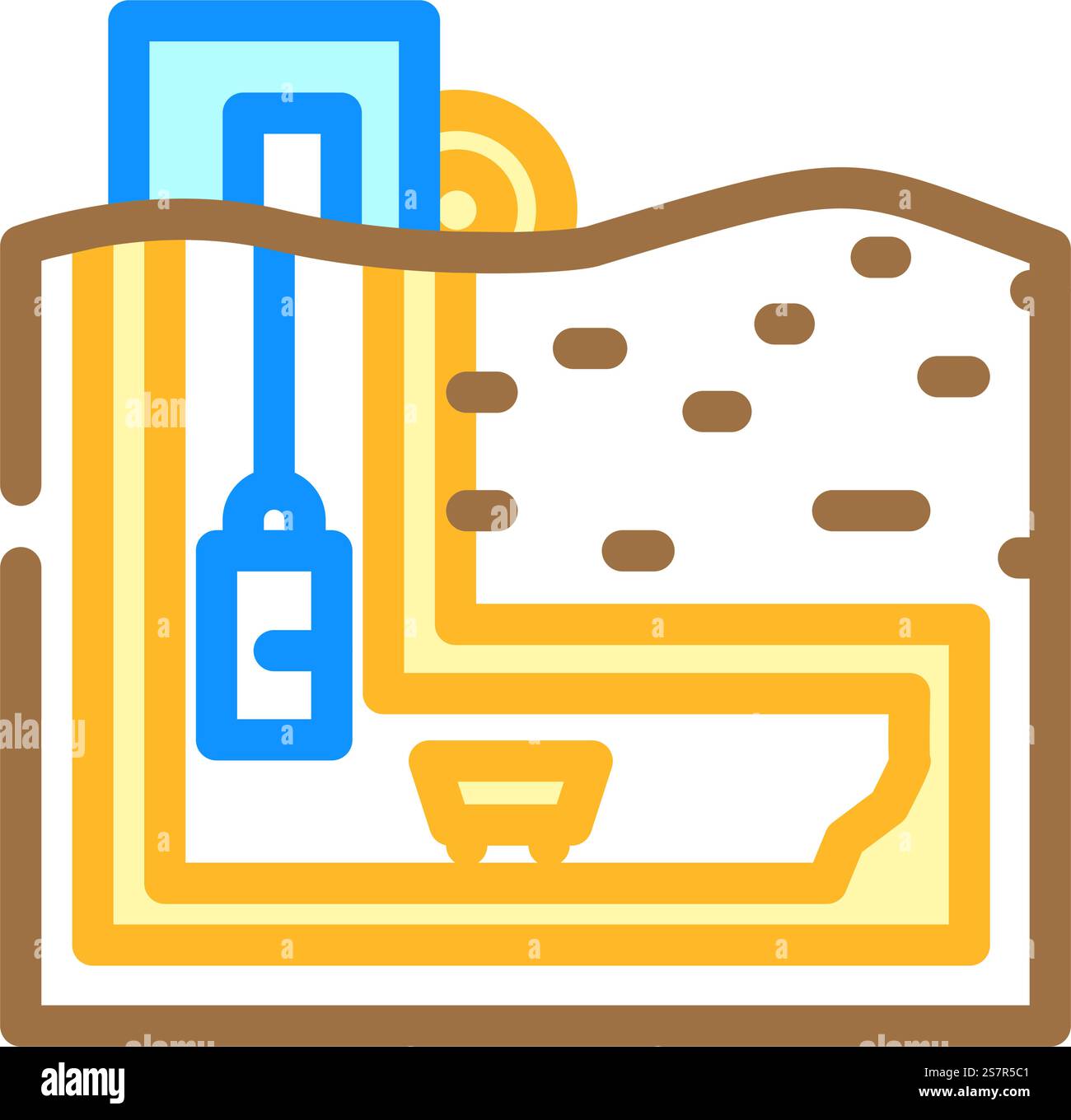 mine shaft color icon vector. mine shaft sign. isolated symbol ...