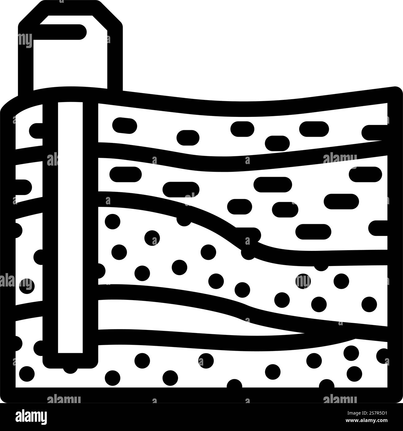 extraction process mining line icon vector. extraction process mining ...