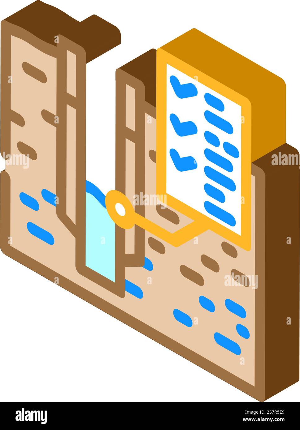 water well testing hydrogeologist isometric icon vector. water well ...