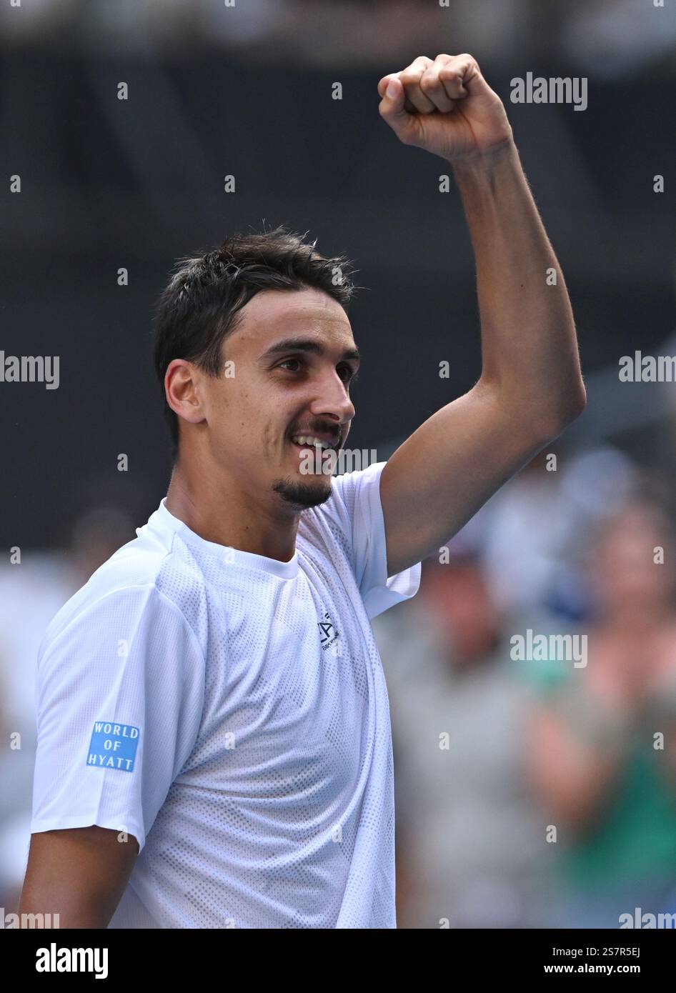 Melbourne, Australia. 20th Jan, 2025. Lorenzo Sonego of Italy ...