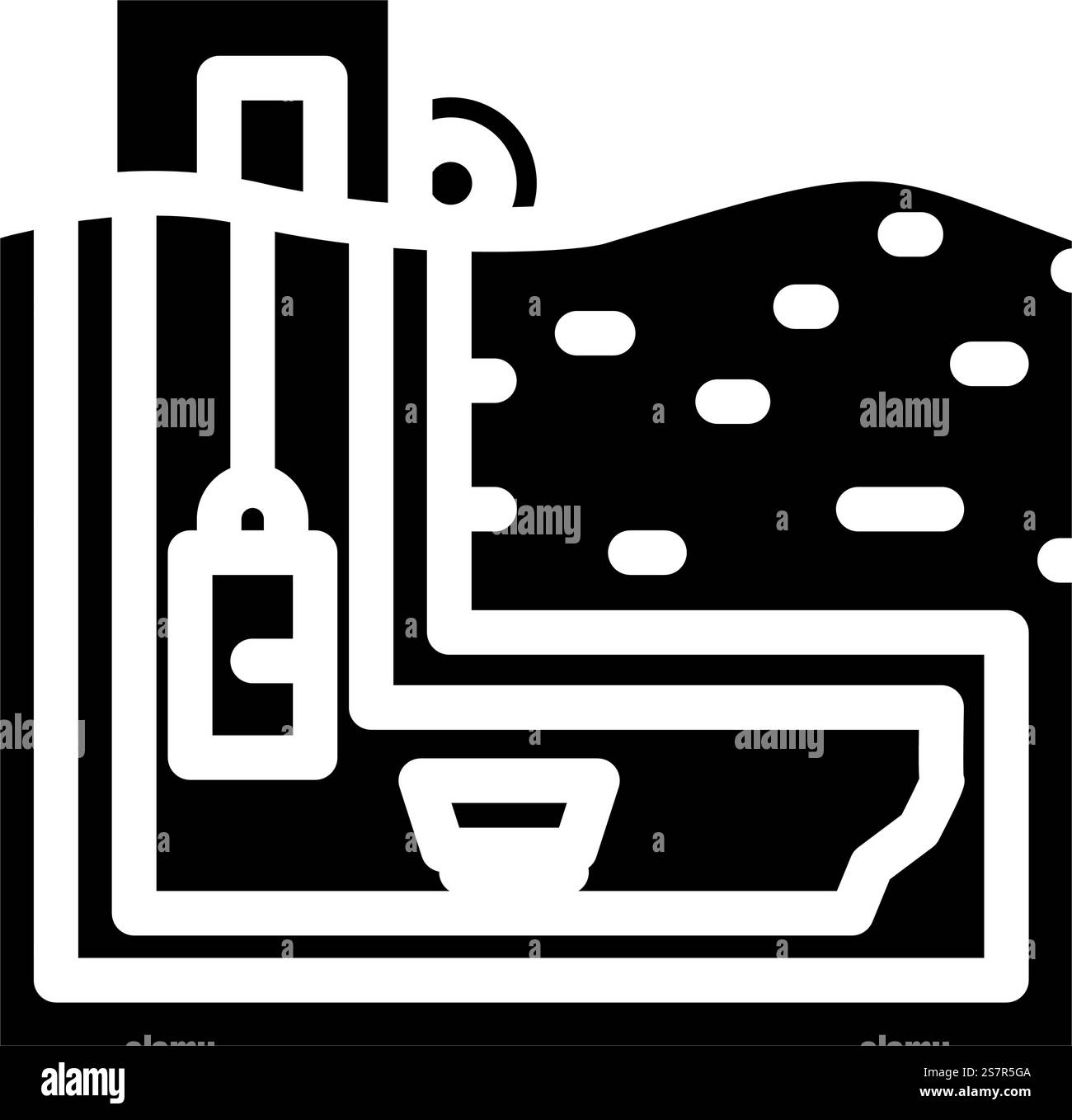 mine shaft glyph icon vector. mine shaft sign. isolated symbol ...