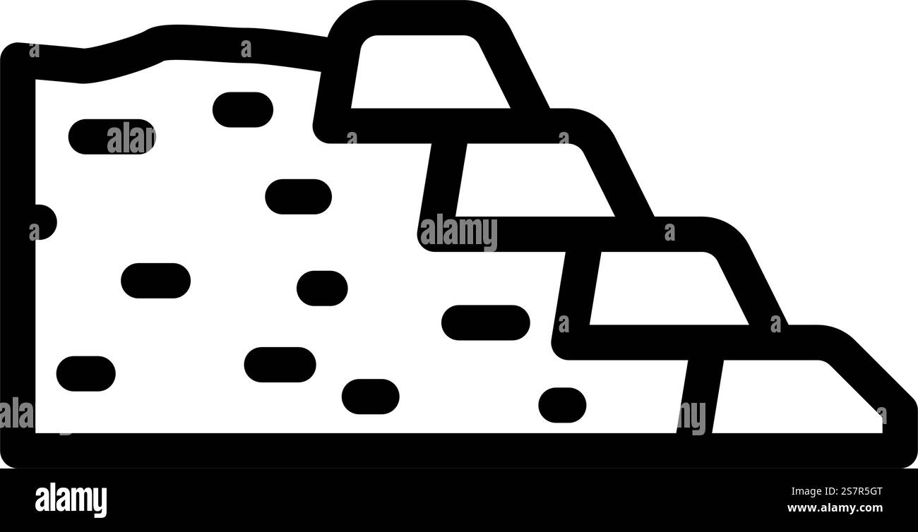 tailings management line icon vector. tailings management sign ...