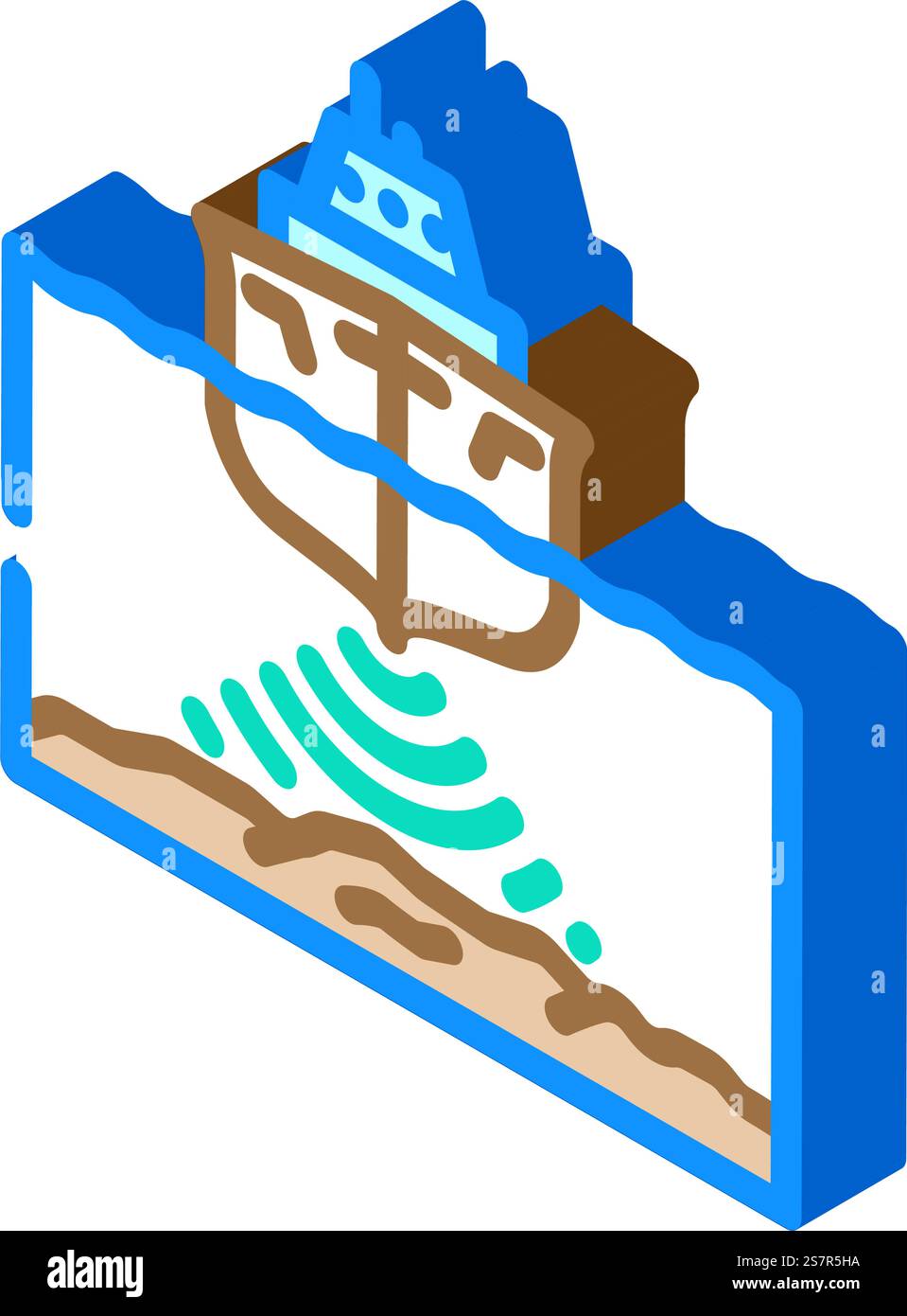 marine noise pollution isometric icon vector. marine noise pollution ...