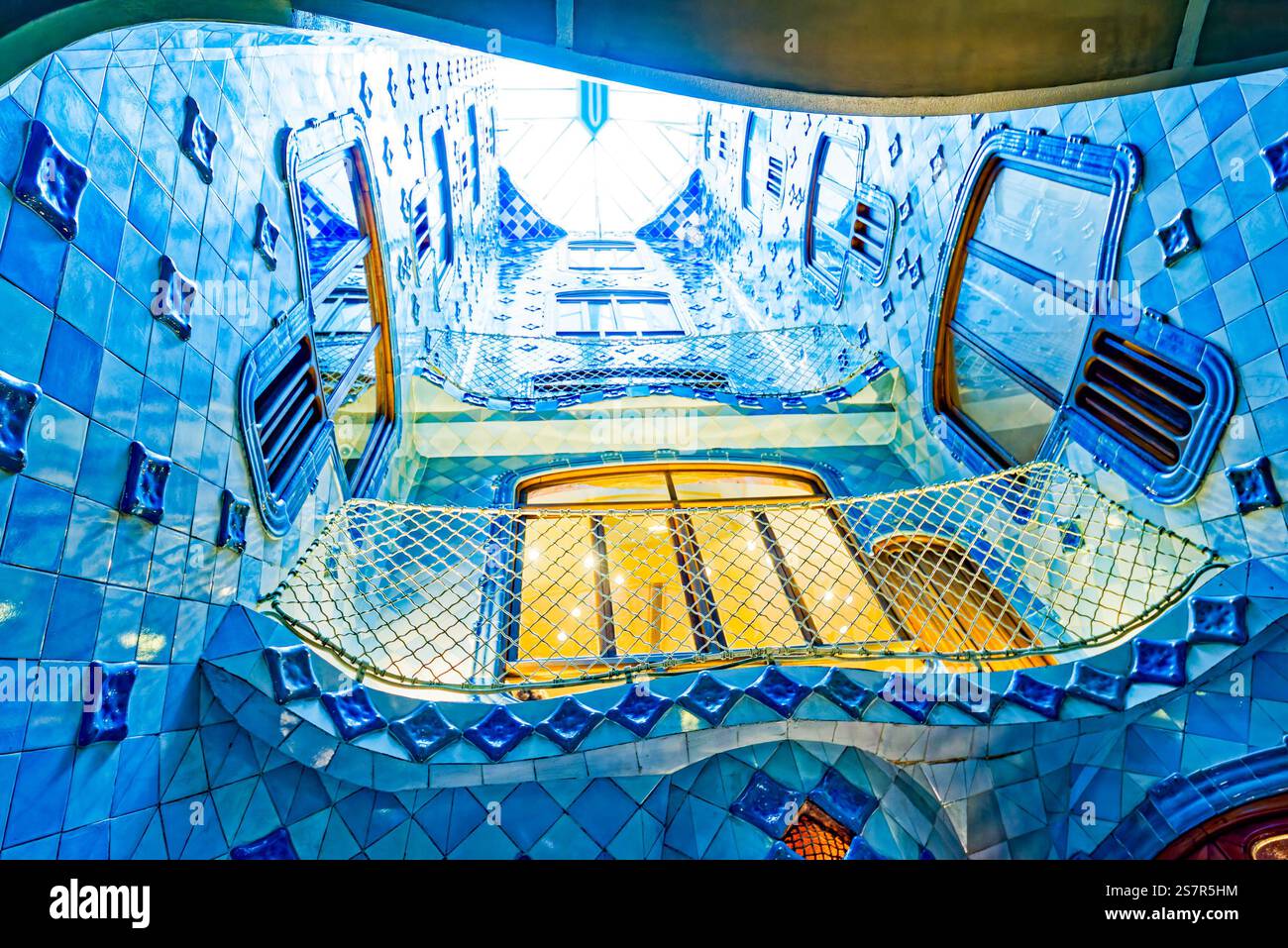 Interior and inner chambers Gaudi's creation- House Casa Batllo. Spain ...