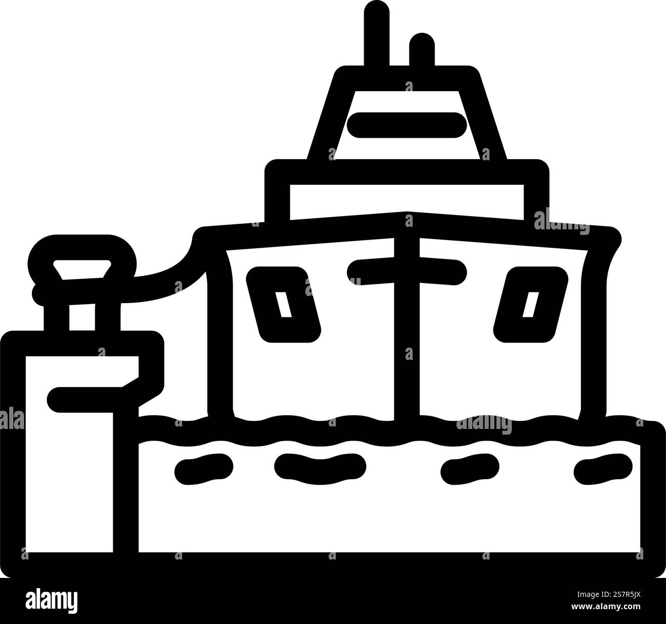 ship mooring marine line icon vector. ship mooring marine sign ...