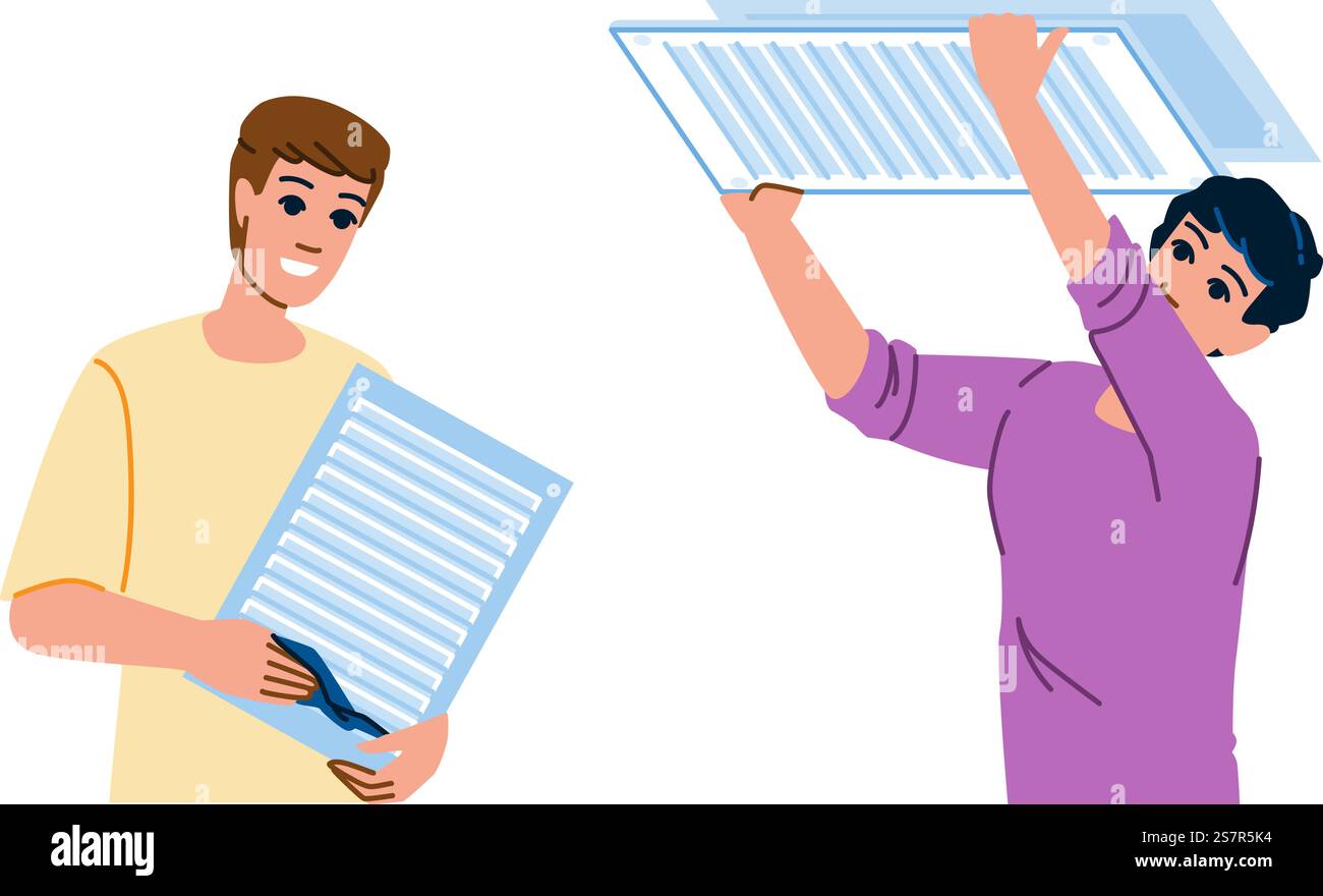 Home cleaning air vent vector maintenance grille hi-res stock ...