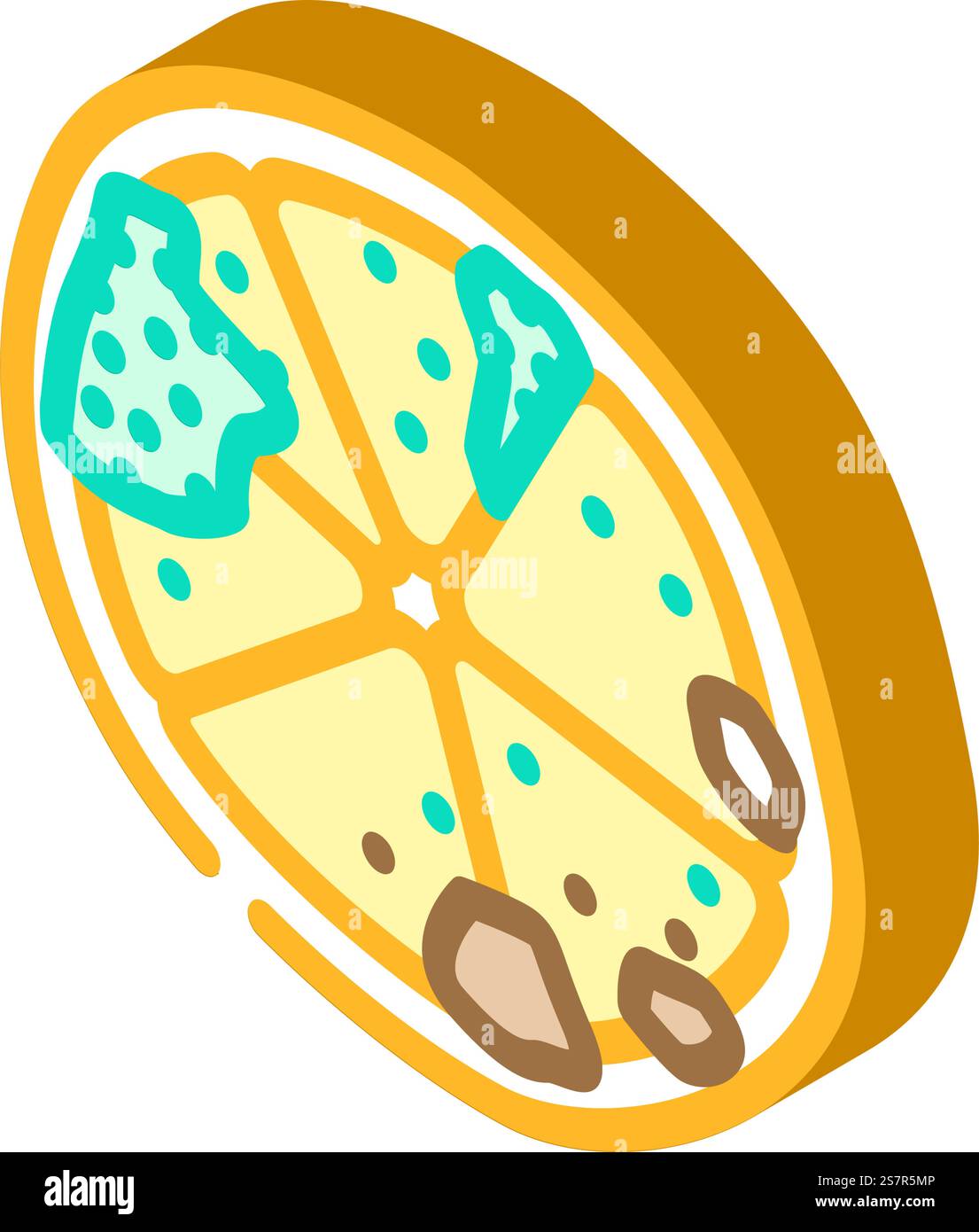 lemon rotten food isometric icon vector. lemon rotten food sign ...