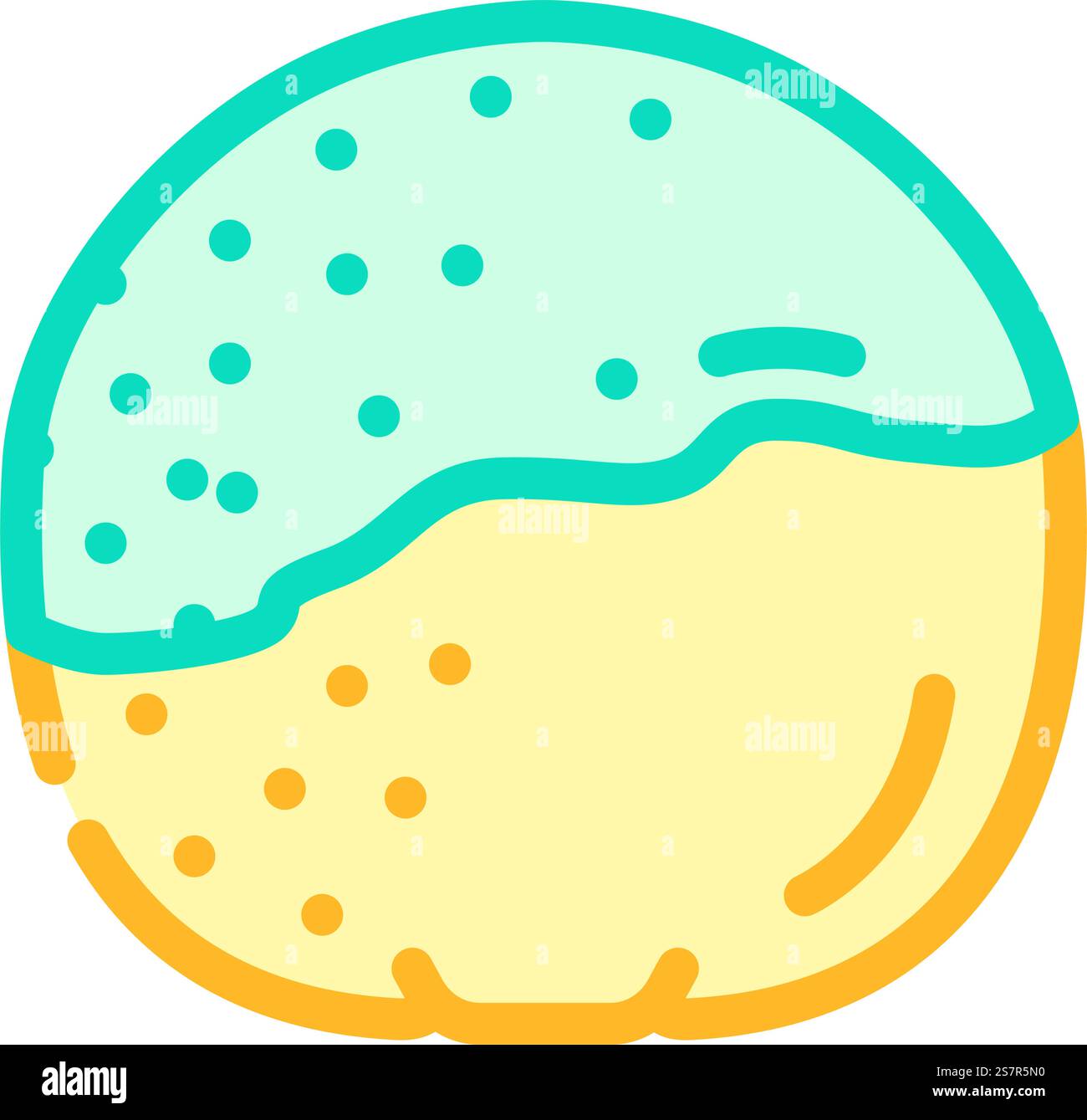 orange rotten food color icon vector. orange rotten food sign. isolated ...