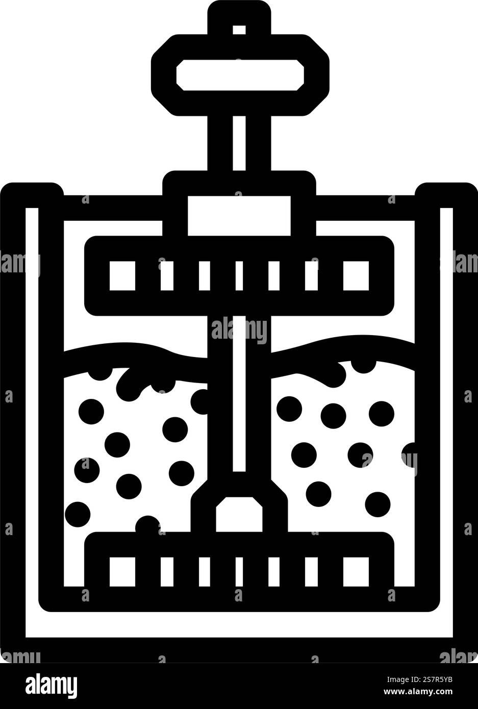 ore processing mining line icon vector. ore processing mining sign ...