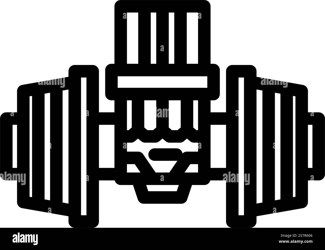 brake testing aircraft line icon vector. brake testing aircraft sign ...