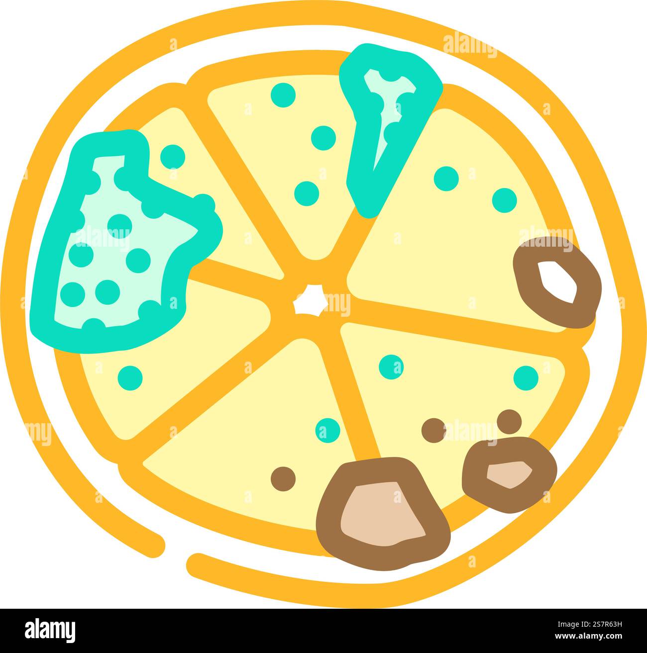 lemon rotten food color icon vector. lemon rotten food sign. isolated ...