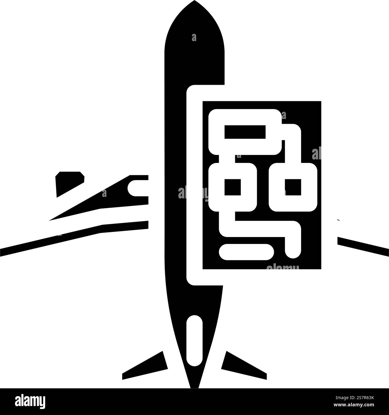 hydraulic systems aircraft glyph icon vector. hydraulic systems ...