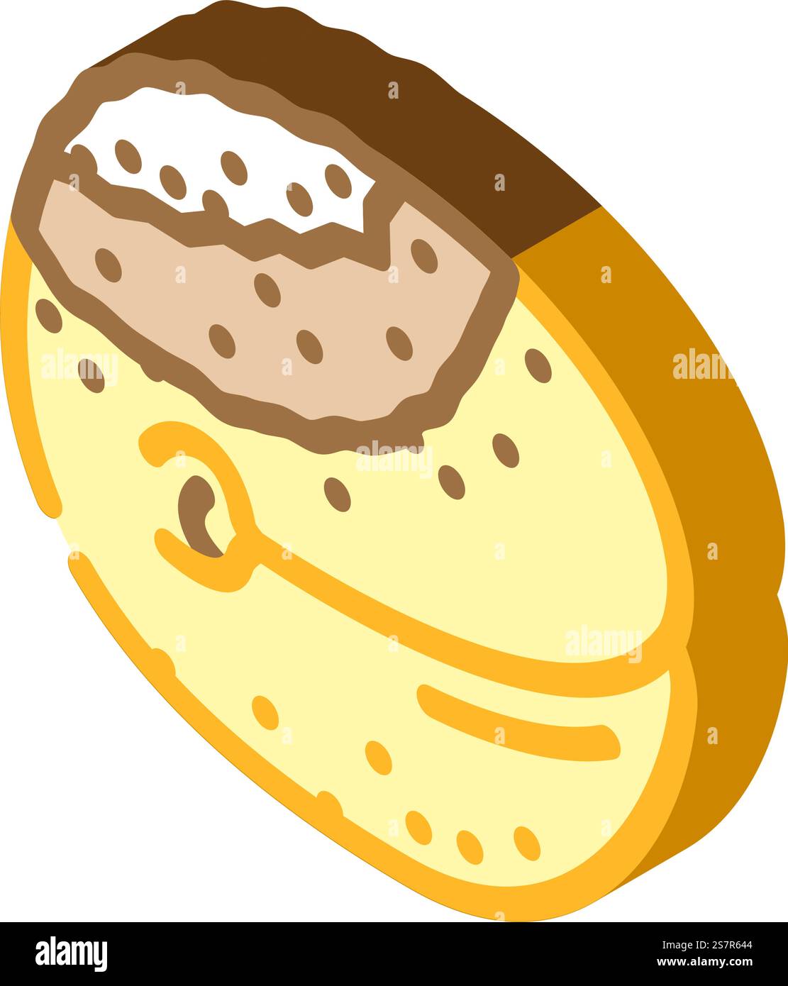 peach rotten food isometric icon vector. peach rotten food sign ...