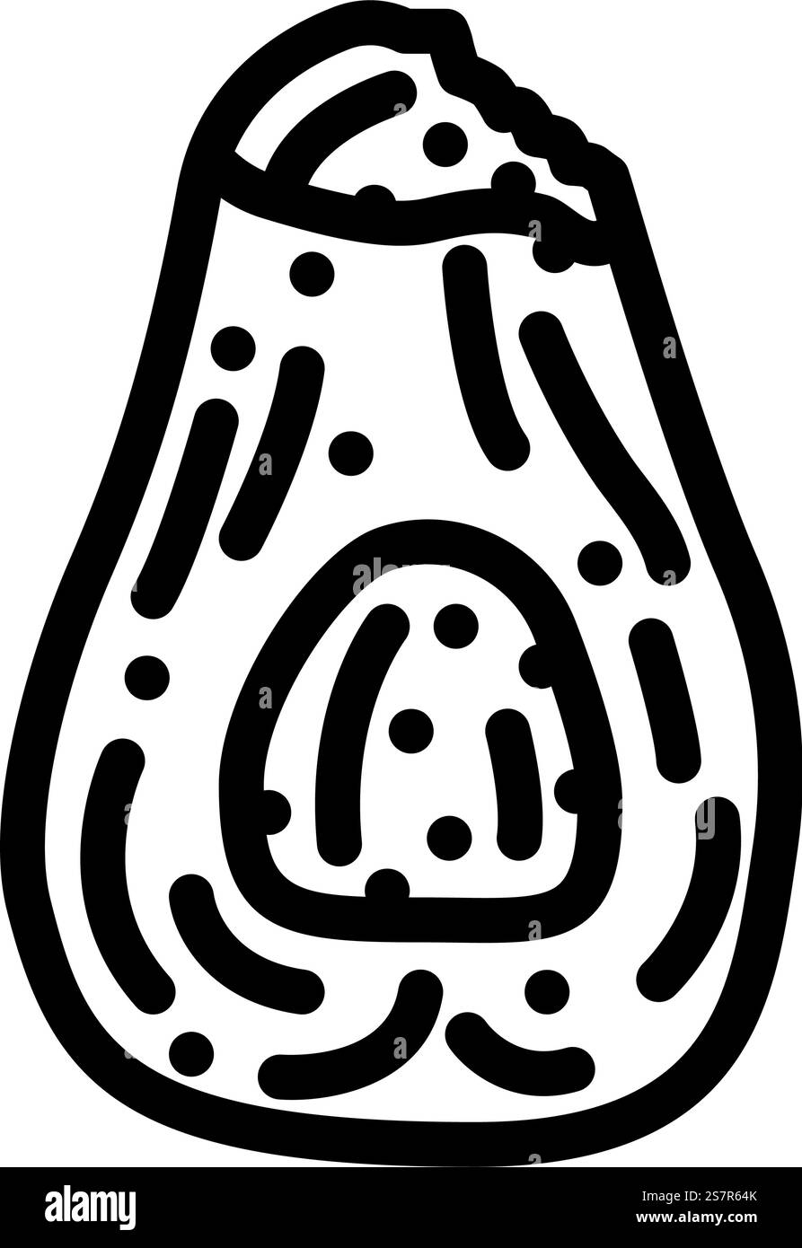 avocados rotten food line icon vector. avocados rotten food sign ...